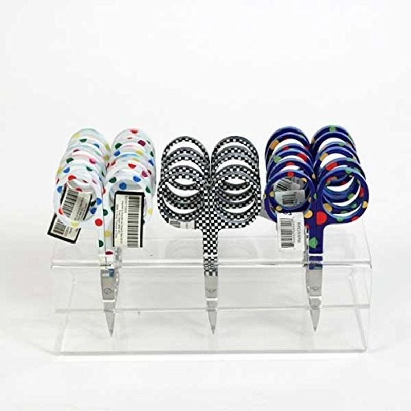 Allary Corporation 3.5" Flag Check Embroidery Scissors Black White ...