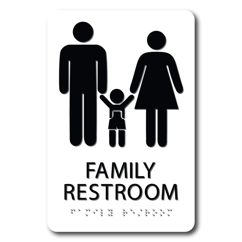 The Sign Studio - 6”X9”- ADA Compliant- “Family Restroom” Sign with ...