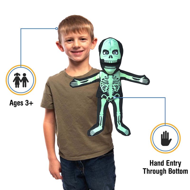 14" Skeleton, Glow in The Dark, Hand Puppet - Online Marketplace ...