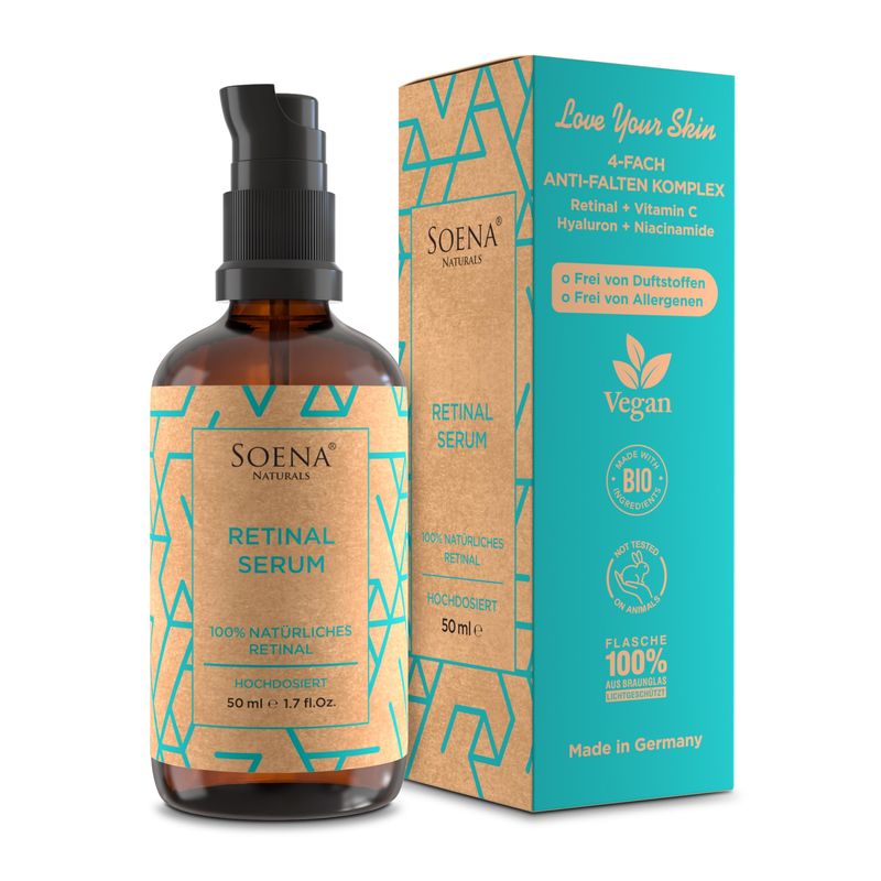 Organic Retinol Serum High Dose • The Best Retinol Form (Retinal) + 7 ...