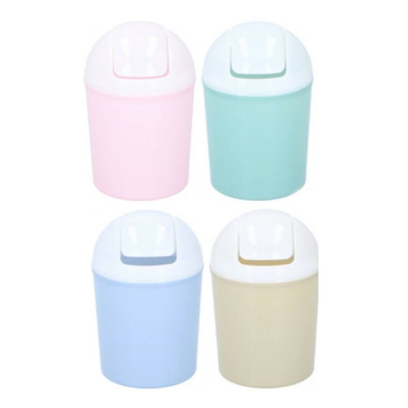Lifetime Clean Mini Swing Top Bin Plastic Desktop Table Top Countertop ...