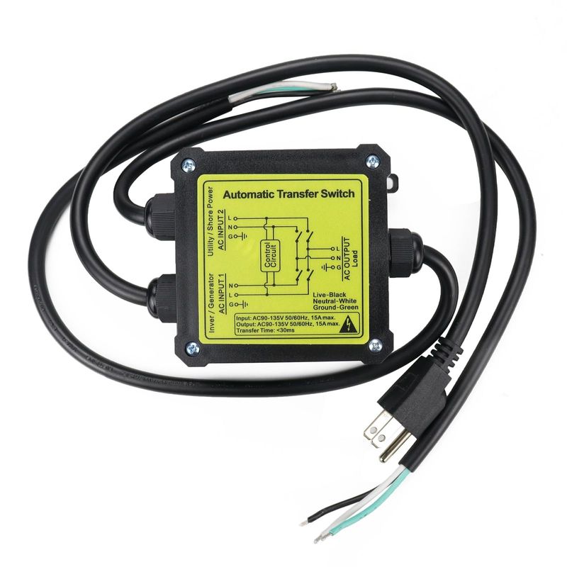 AC120V 15Amp Automatic Transfer Switch Generator Transfer Switch ...