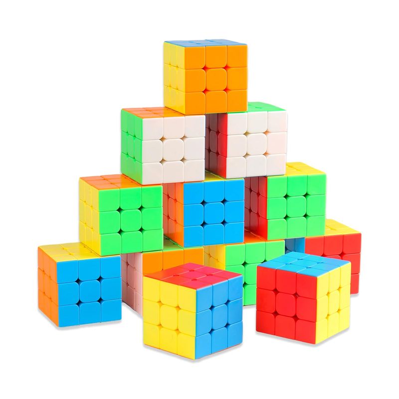 12 Pack Speed Cube 3x3 Set, Stickerless Cube 3X3, Party Favors for All ...