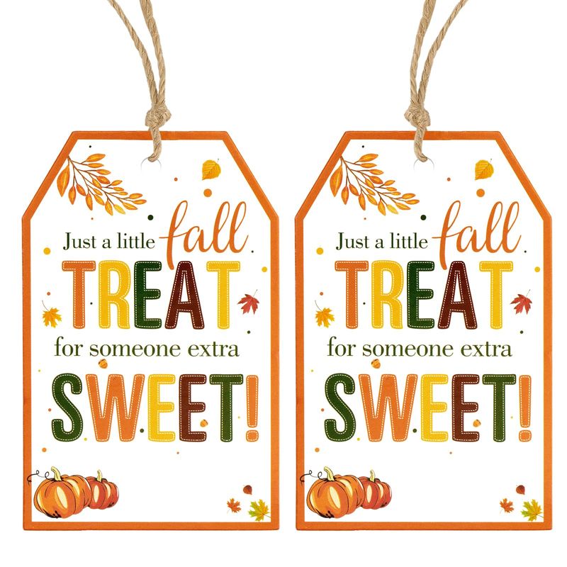 Anwyll Fall Gift Tags,50Pcs Happy Fall Maple Leaf Pumpkin Gift Tags ...
