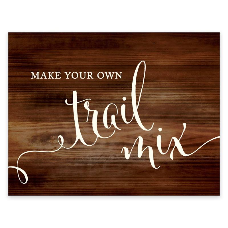 Andaz Press Wedding Party Signs, Rustic Wood Print, 8.5X11-Inch, Make ...