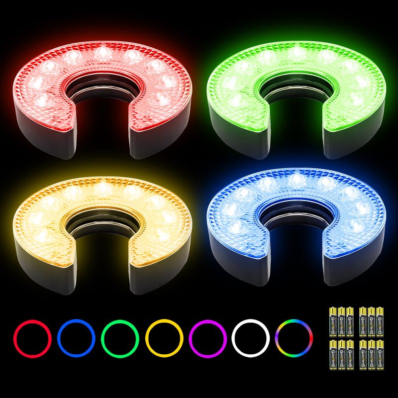 LED Golf Hole Lights with Lens, RGB Light Up Night Golf, Putting Green ...
