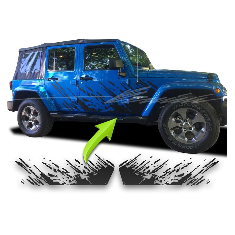 BENINI DESIGN STUDIO Mud Splash Splatter Raptor Side Stripes Graphics ...