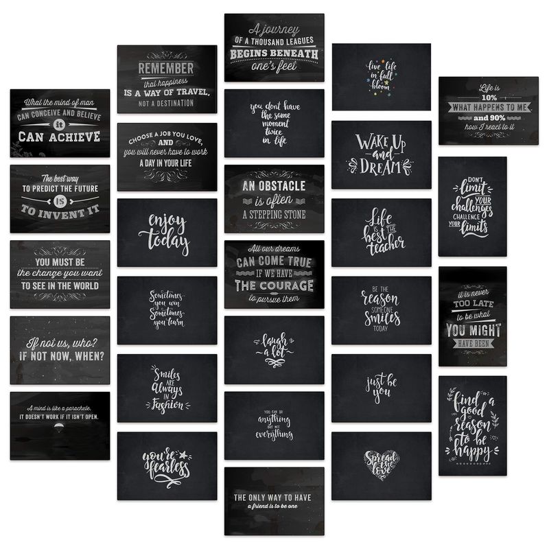 Inspirational and Motivational Postcards in Retro " Chalkboard ...