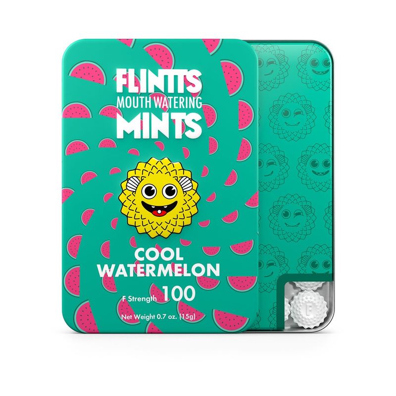 Flintts Mouth Watering Mints - Cool Watermelon - F-Strength 100 - Dry ...