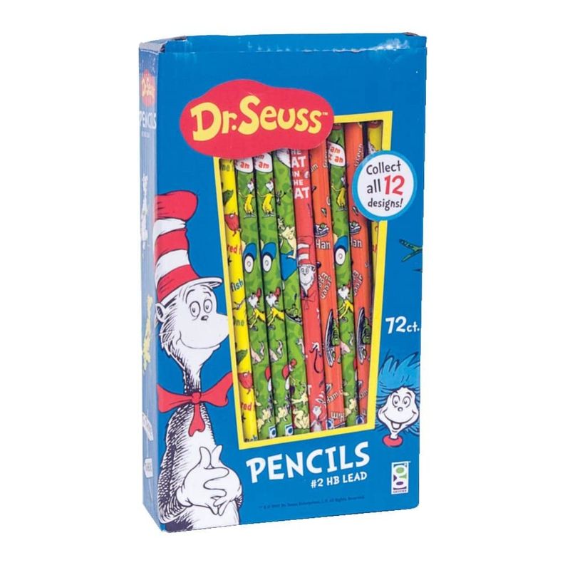 Raymond Geddes Dr Seuss Number 2 Pencils For Kids 72 Count (Pack of 1 ...