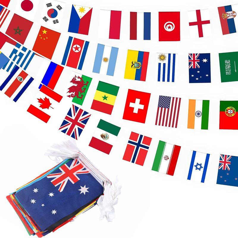 200 Country Flags, 164 ft International Flags Bunting Banner, World ...