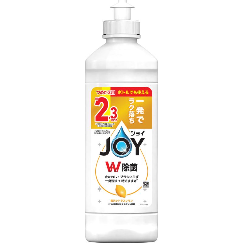 Joy W Disinfecting Dish Detergent, Luxury Citrus Lemon, Refill with Cap ...