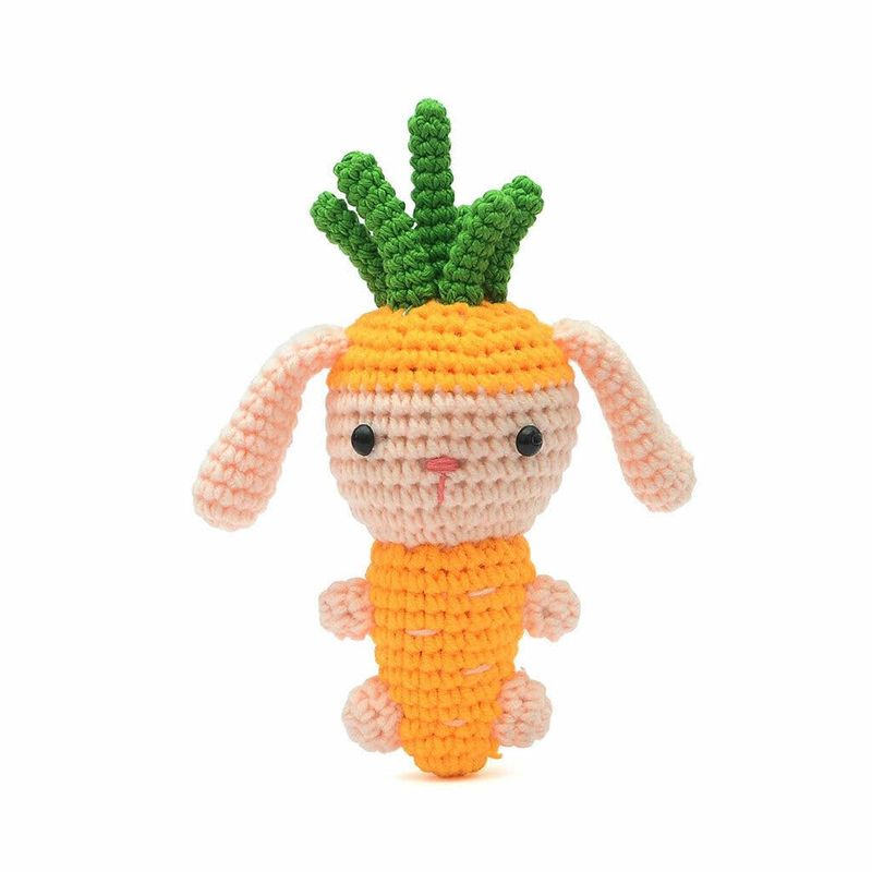 Orange Carrot Bunny Rabbit Crochet Doll Handmade Amigurumi Plush Toy ...