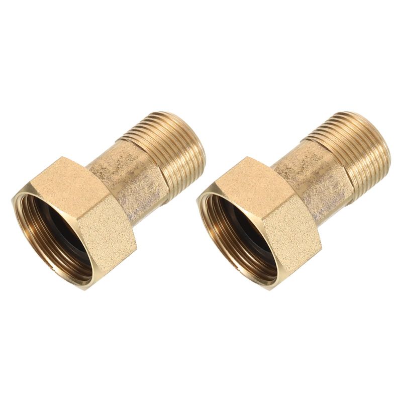 sourcing map 2Pcs Brass Water Meter Pipe Fittings, G3/4" Male x G1 ...