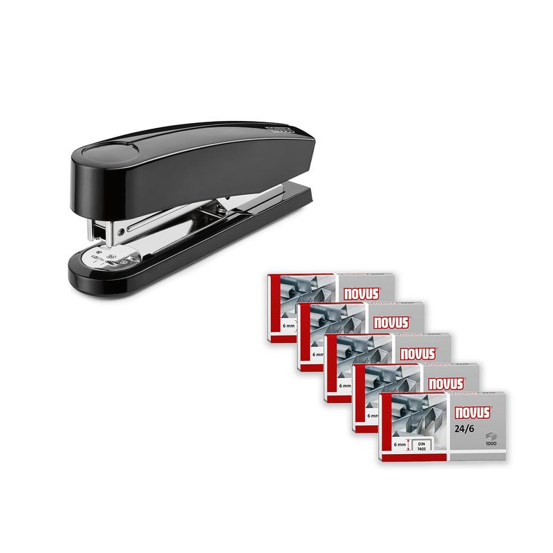 Novus B 2 Stapler (25 Blatt, Metall-Hefter mit Kunststoffoberteil, inkl ...