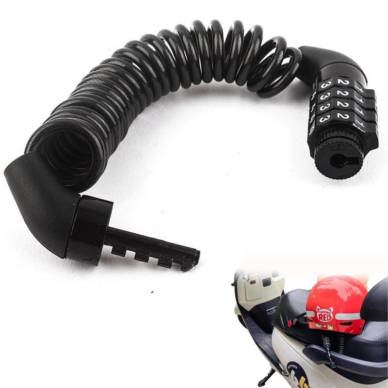 Meltryllis 4 Digit Dial Bicycle Key Wire Lock, Lightweight, Bicycle ...
