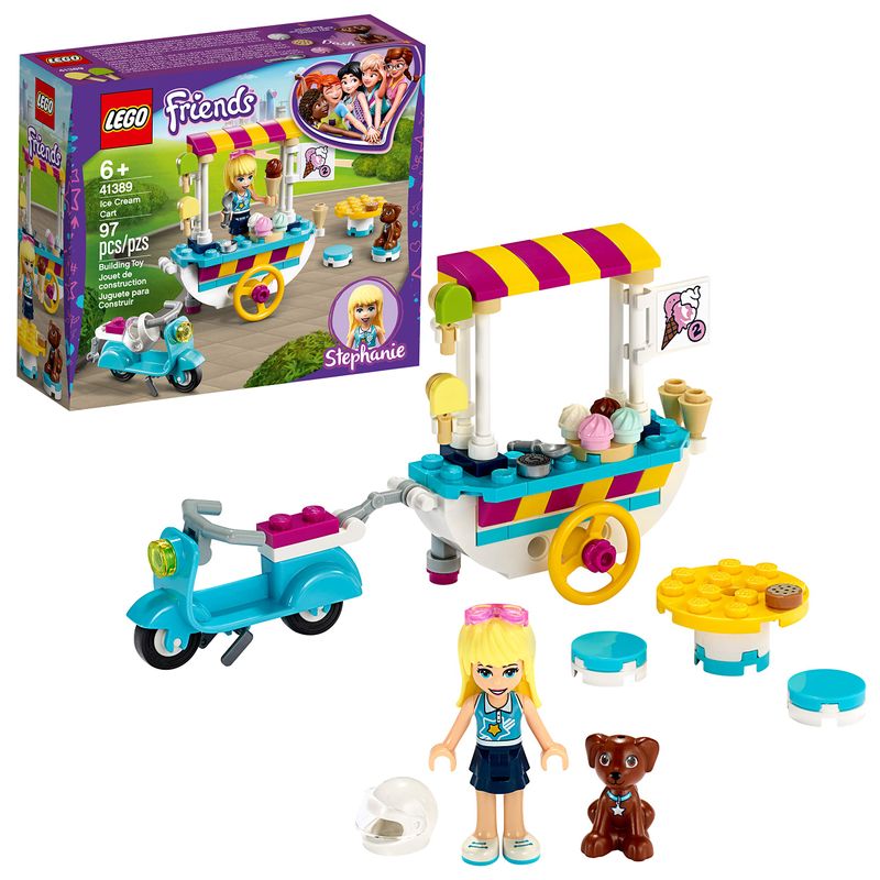 LEGO 41389 Friends Ice Cream Cart Playset with Stephanie, Scooter and ...