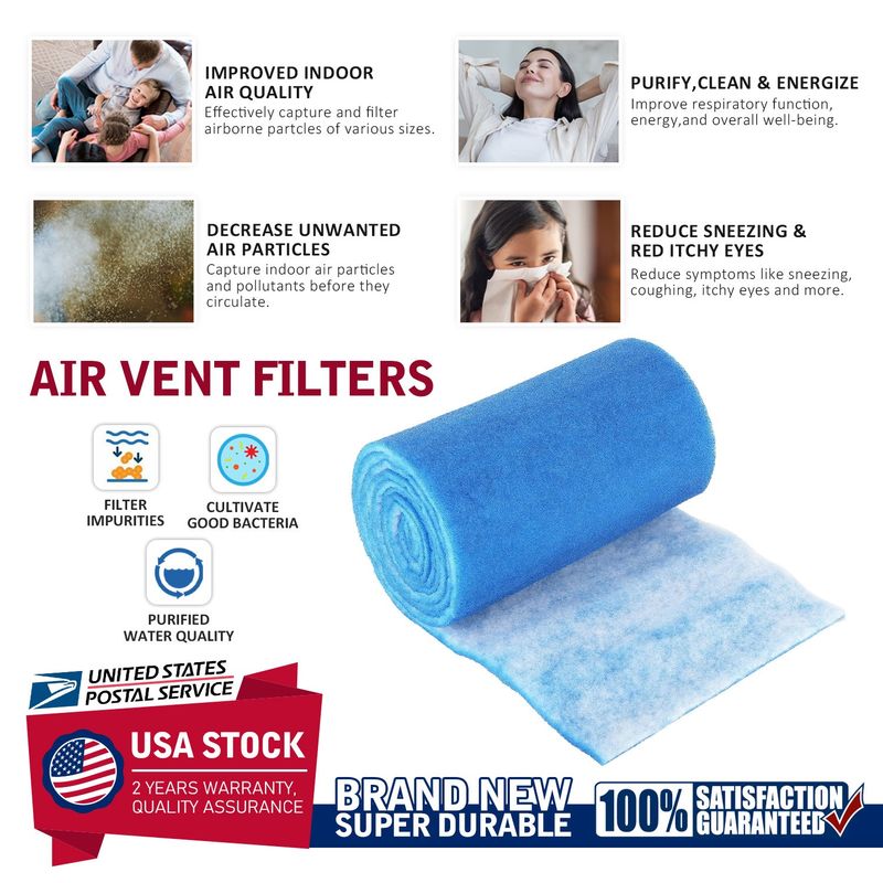 Vent Filter Air Vent Filters Kit Cut Size Fit Floor Vent Filters for ...