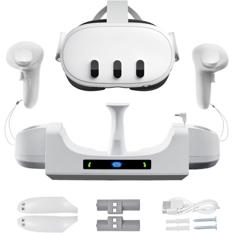 Geyaziu Meta Quest 3 Charging Dock, Charging Stand for VR Controller ...