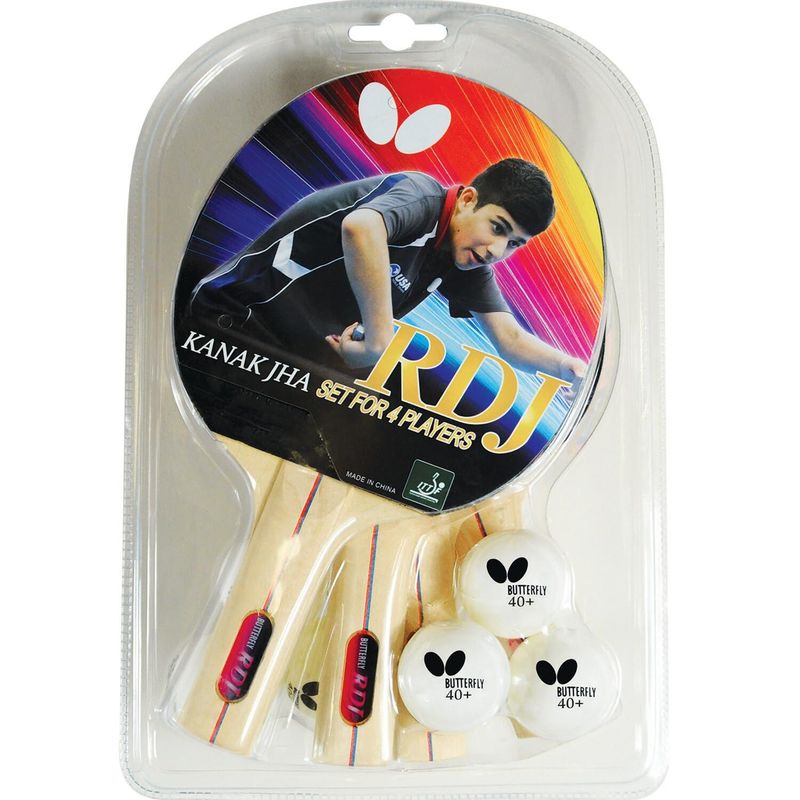 Butterfly RDJ Shakehand Table Tennis Racket Set - Recommended For ...