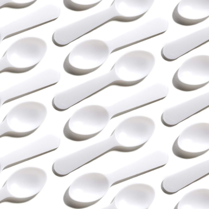 Extra Sturdy, BPA Free 100ct Plastic Tasting Spoons. Disposable Mini ...