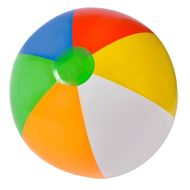 20" Beach Balls ~ One Dozen (12) Multi-color Beach Ball Inflates ~ 6 ...