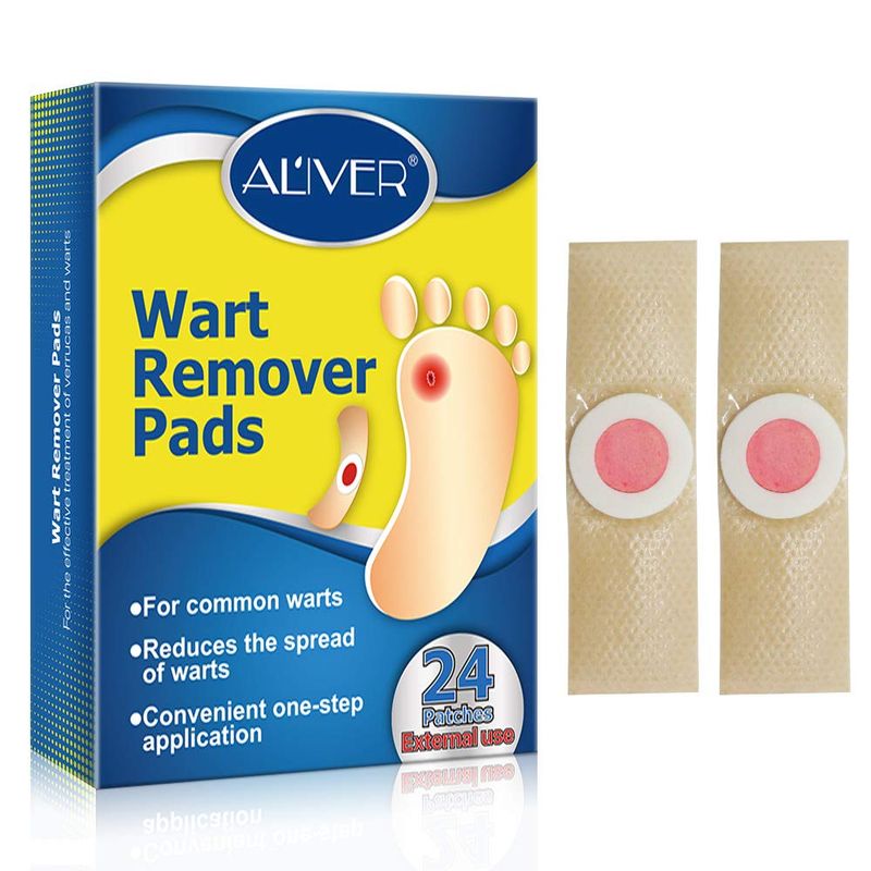 Wart Removal Plasters, 24Pcs Wart Remover for Hands Feet Corn Removal ...