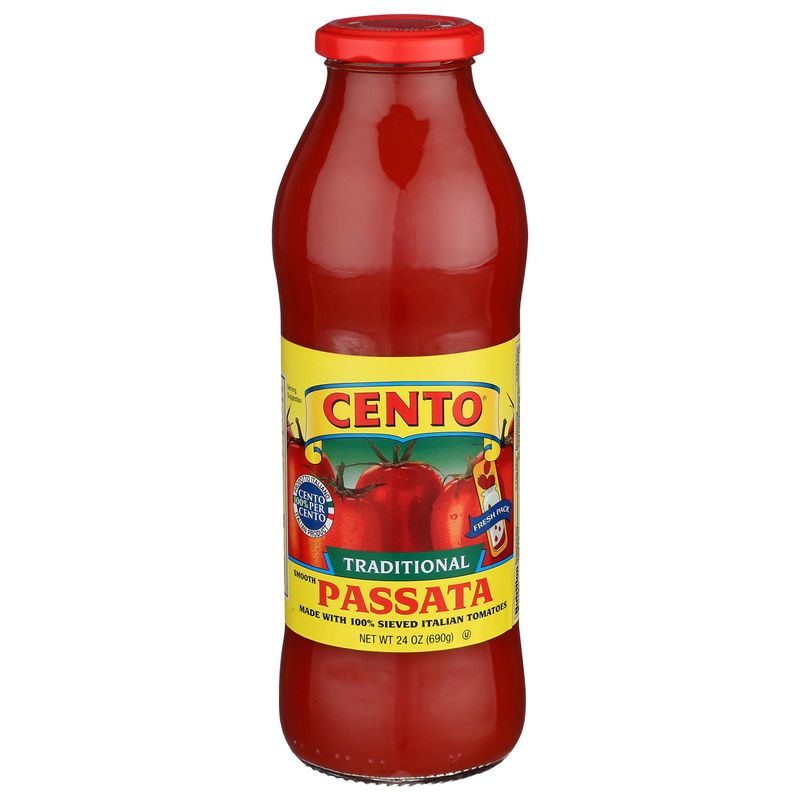 CENTO FOODS Crushed Passata Tomatoes, 24 OZ, 1.5 Pound (Pack of 2 ...