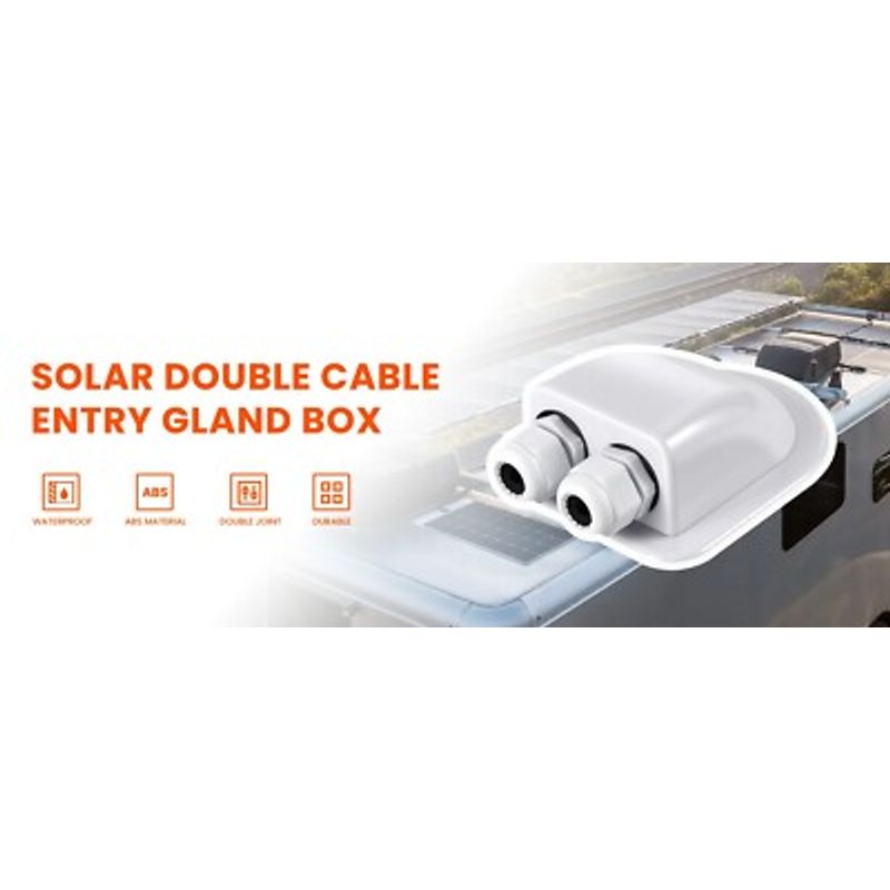 RICH SOLAR Double Cable Entry Gland Box RV Boat Roof Off-Grid ...