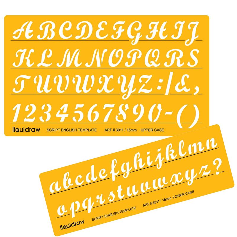 Liquidraw Lettering Stencils for Calligraphy Crafts English Stencil ...