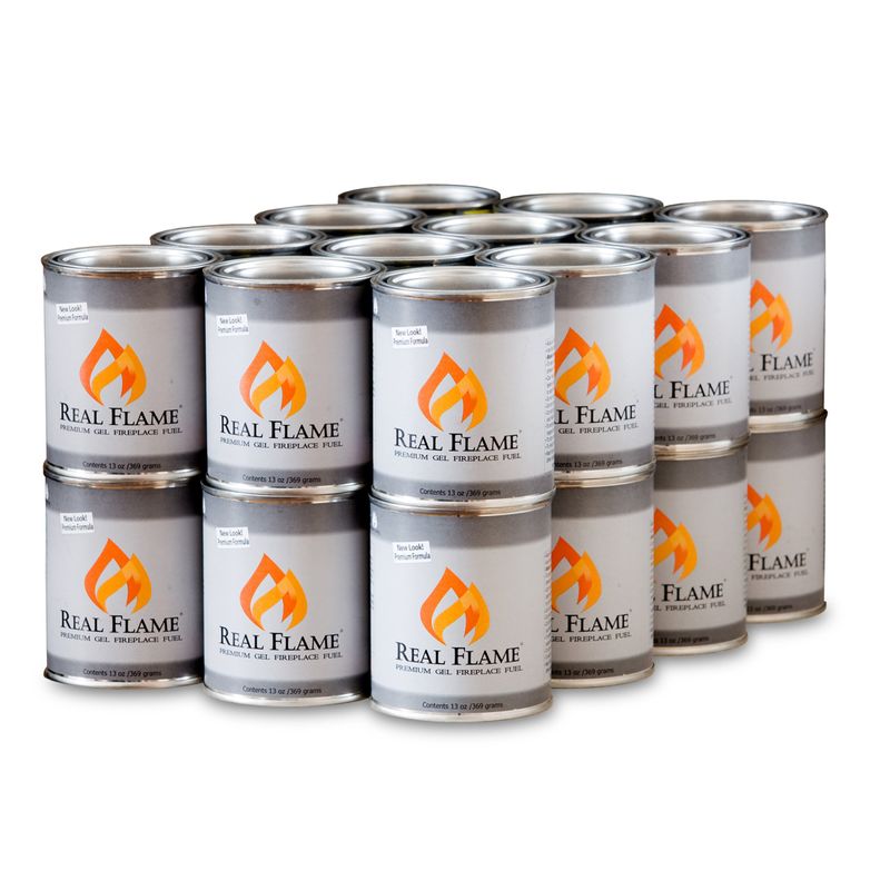 Real Flame Gel Fuel Cans - 24-Pack - Gelled Isopropyl Alcohol for ...