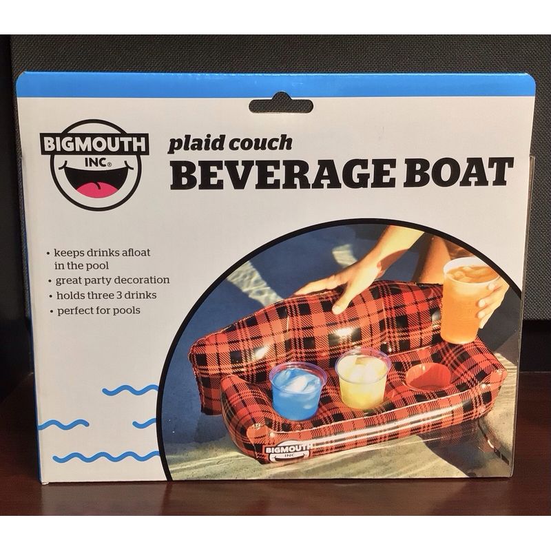 Inflatable Plaid Couch Floating Beverage Boat - Online Marketplace ...