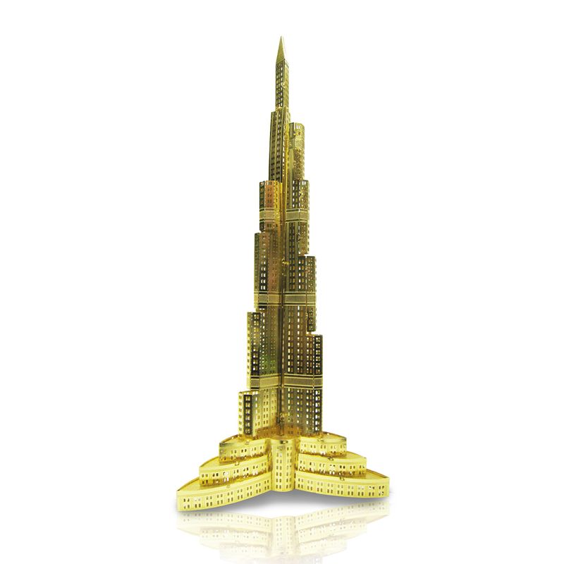 Metallic nano puzzle Gold Series Burj Khalifa Model Kit - Online ...