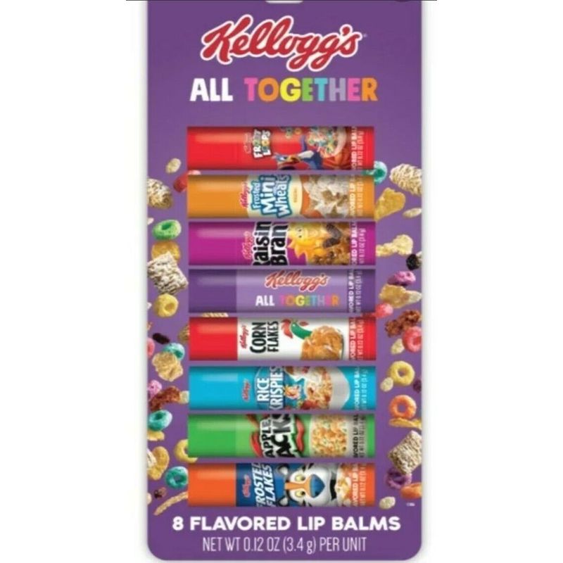 8-Pack KELLOGGS Breakfast Pack Lip Balms Assorted Favorite Cereal ...
