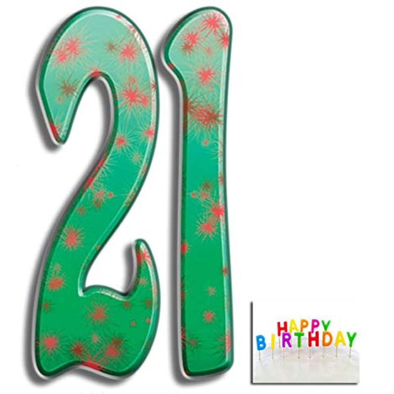 Number 21 - Birthday Party Cardboard 2D Standup / Cutout Plus 20x25cm ...
