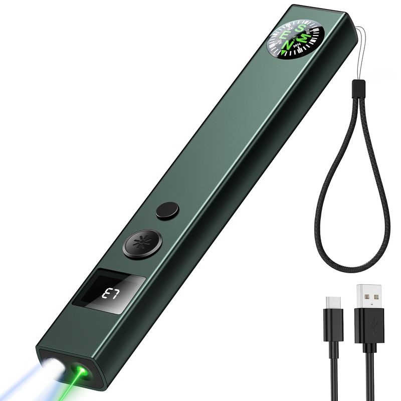 Laser Pointer with Green Light and Flashlight, Long Distance Laser ...
