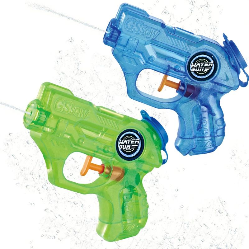 Set of 2 Mini Water Guns for Children, Up to 26.6 ft (7 m), Small Water ...