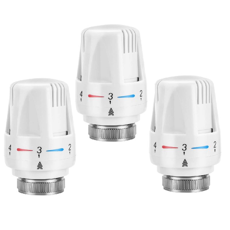 XJYMCOM 3PCS Thermostatic Radiator Head Smart Radiator Valve ...