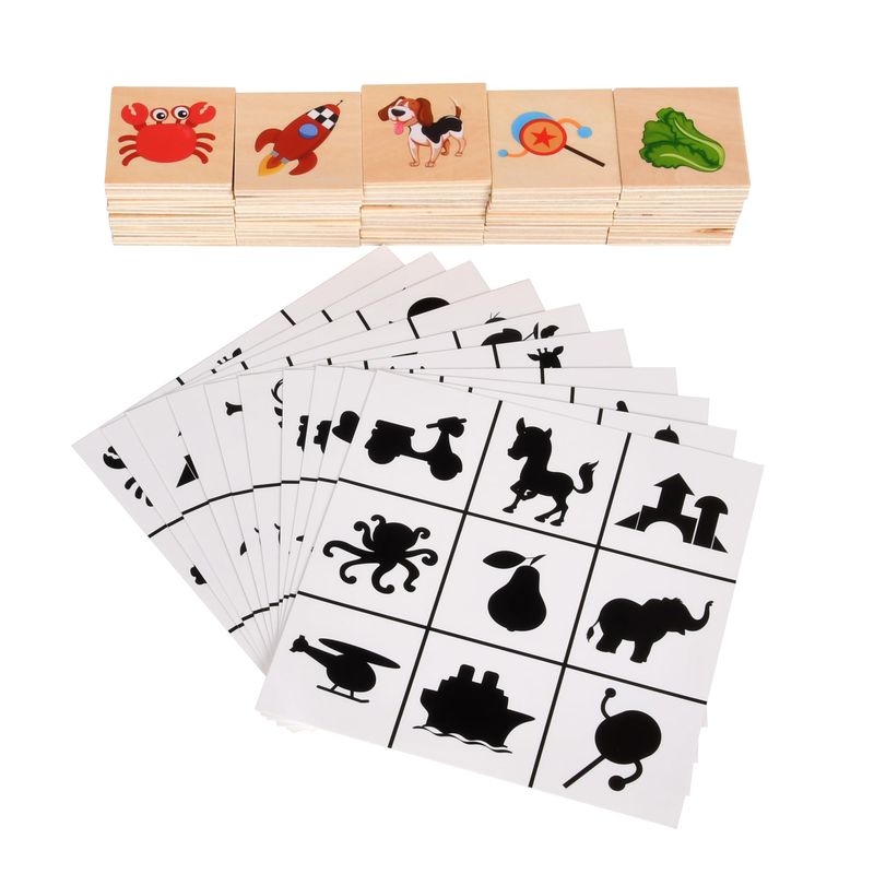 WNWL Wooden Shape Matching Games, Shadow Matching Puzzle Games ...