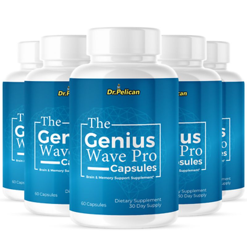The Genius Wave Pro- Brain Support- 5 Bottles- 300 Capsules - Online ...