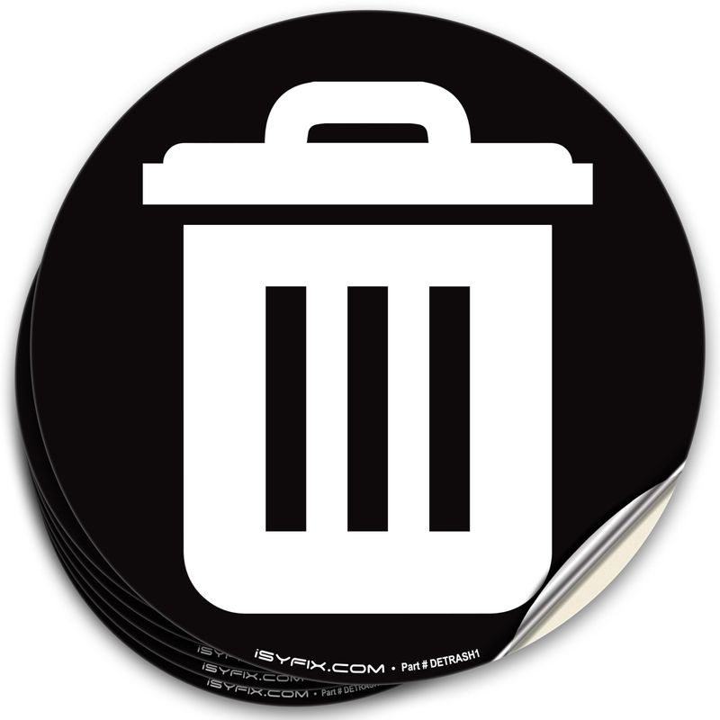 iSYFIX Trash Can Stickers Signs - 6 Pack 5 inch – Premium Self-Adhesive ...