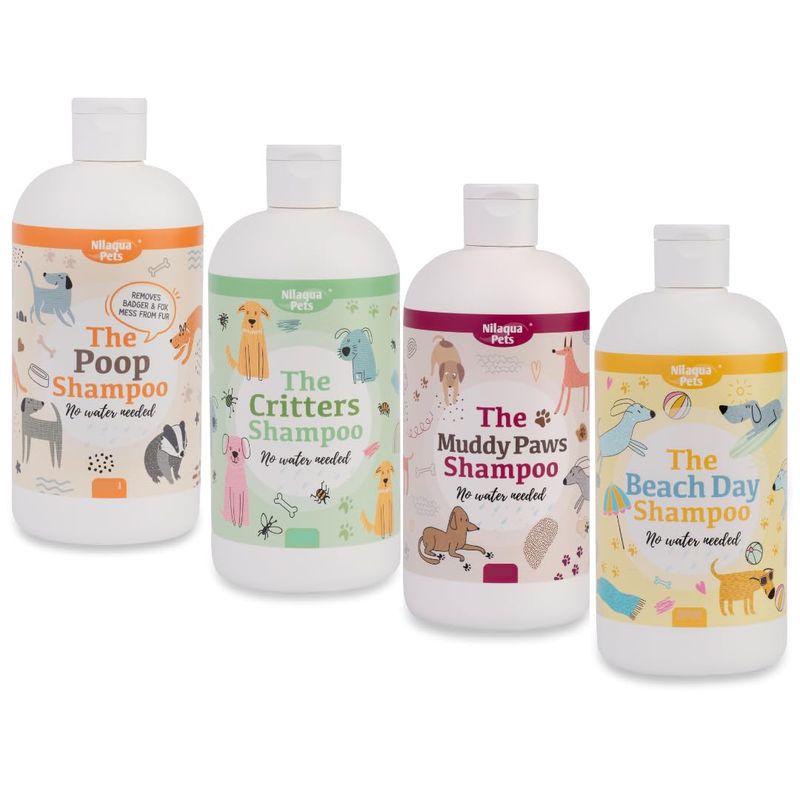 Nilaqua Pets No Rinse Shampoo 240ml Quad - Mulberry, Peppermint ...