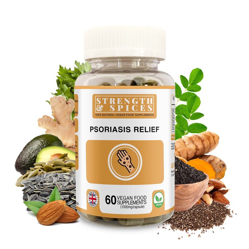 Strength & Spices Psoriasis Relief Skin Care Supplements, Immune System ...