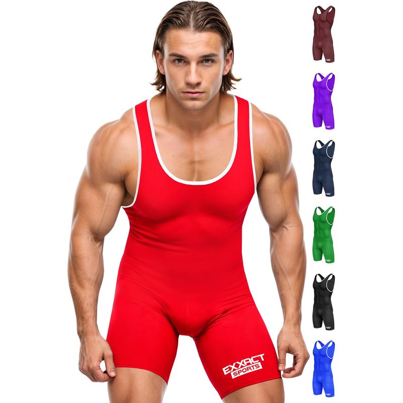 Exxact Sports Plain Men's Wrestling Singlet, High Performance ...