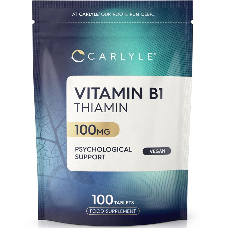 Vitamin B1 Thiamin 100mg Tablets | 100 Count (3+ Months Supply) | High ...