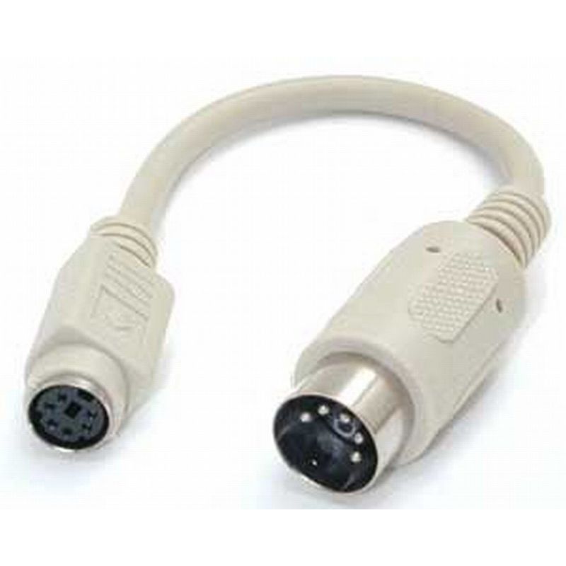 kenable PS2 Keyboard to AT Converter - 6 pin Mini Din F to 5 pin Male ...