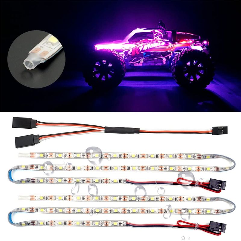 elechawk Waterproof LED Light Strips for RC Cars Trucks Airplanes Boats ...