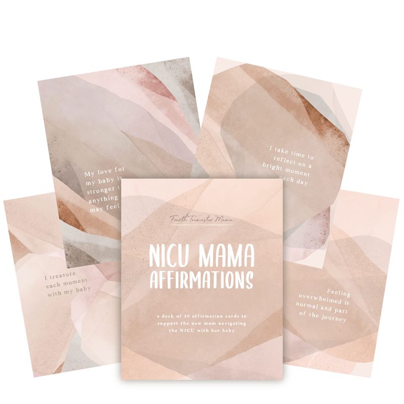 NICU Mama Affirmations - A Soothing and Warm Gift of 20 Encouraging Affirmation Cards to Support ...