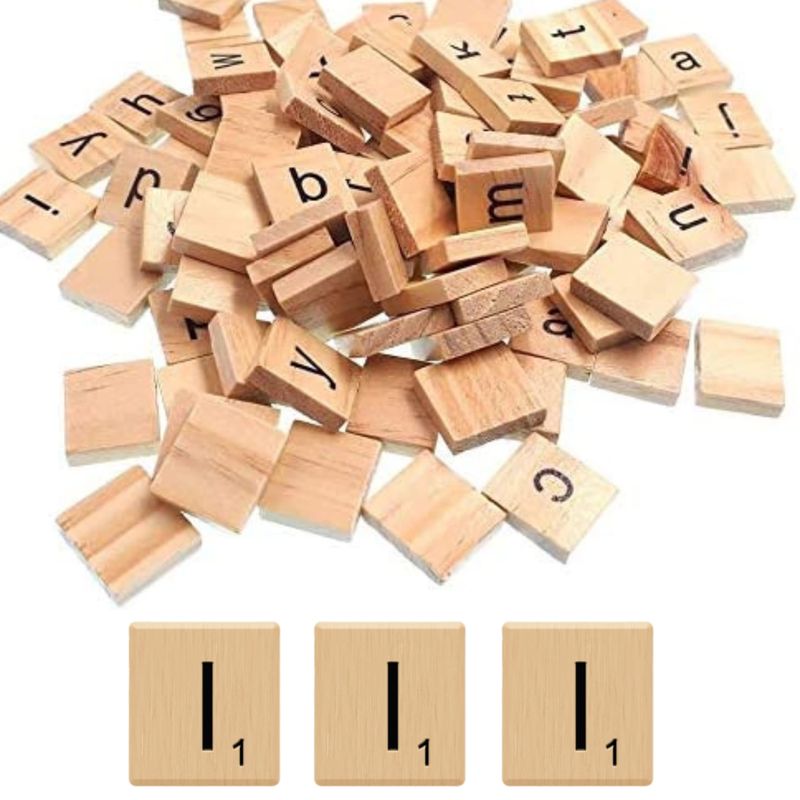 Glamified Pack of 50 - I Scrabble Tiles - Same Letters Bags -WOODEN ...