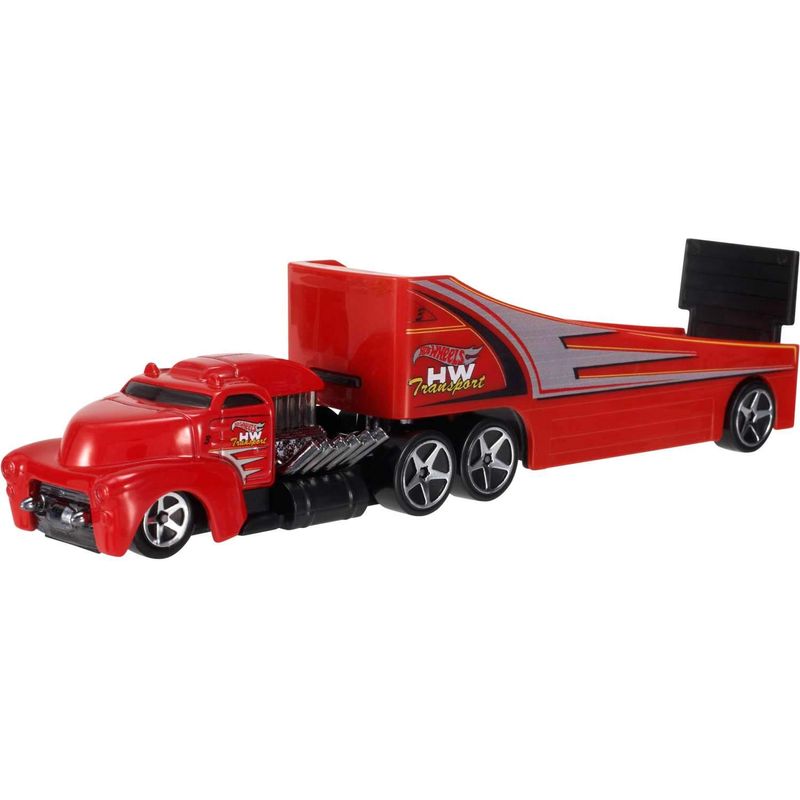 Hot Wheels Toy Truck & Car, Super Rigs Transporter & Matching Vehicle ...